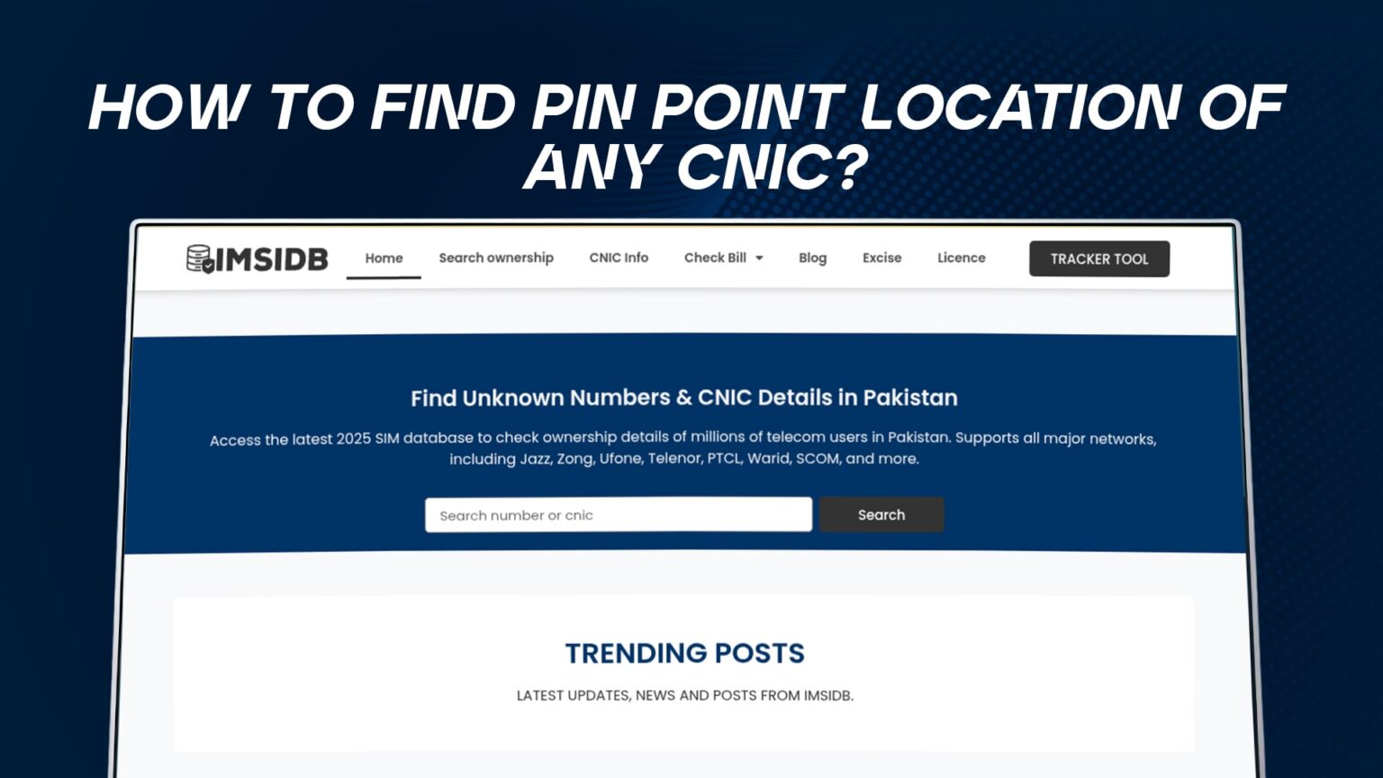 IMSI DB - Pakistan's Leading SIM Database Network Tracker