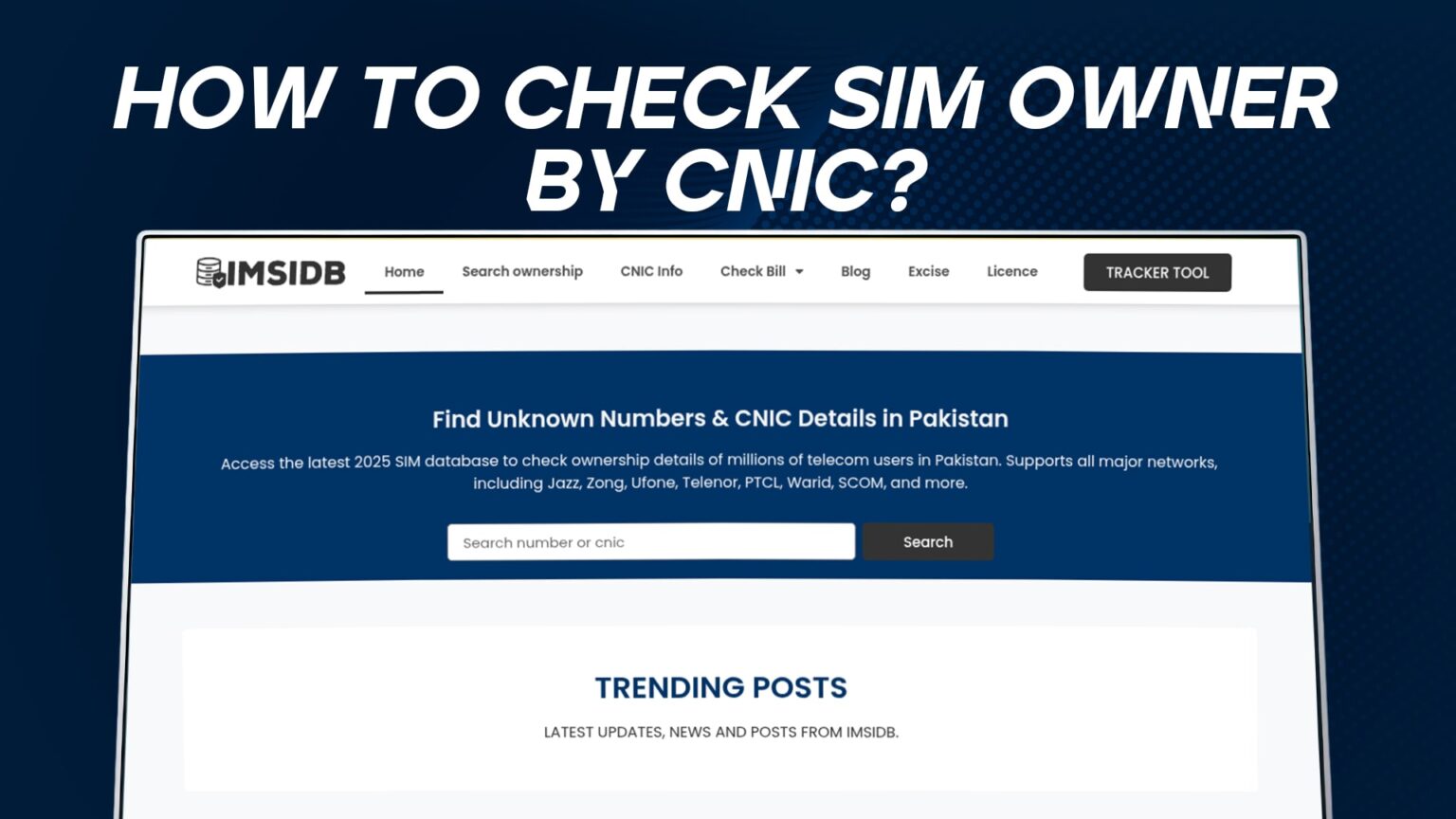 IMSI DB - Pakistan's Leading SIM Database Network Tracker