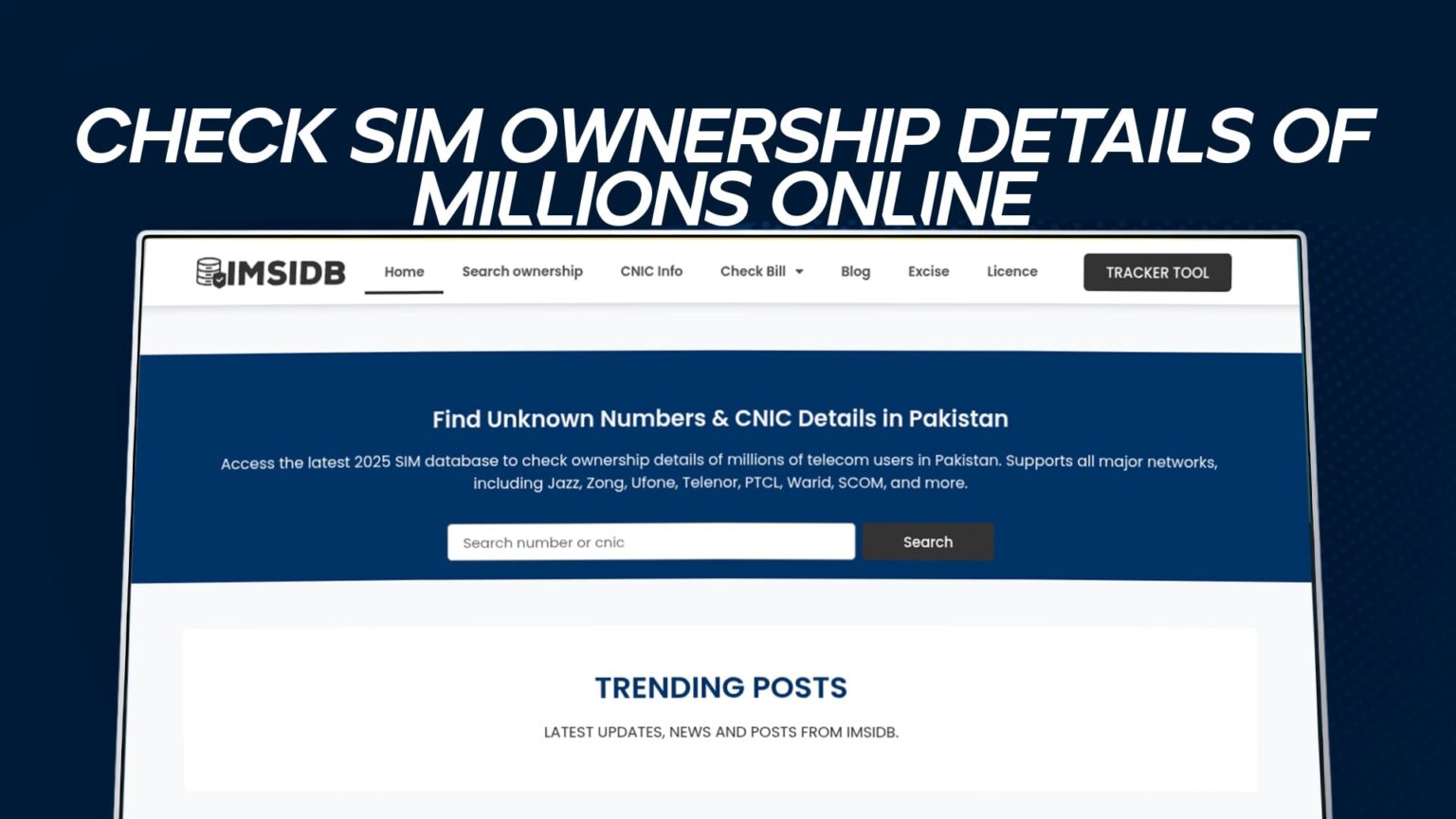 IMSI DB - Pakistan's Leading SIM Database Network Tracker