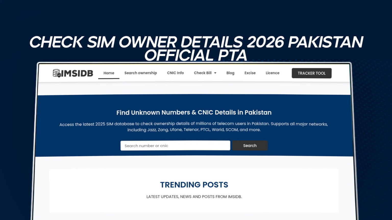 IMSI DB - Pakistan's Leading SIM Database Network Tracker