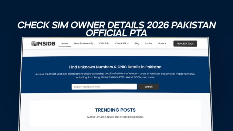 IMSI DB - Pakistan's Leading SIM Database Network Tracker